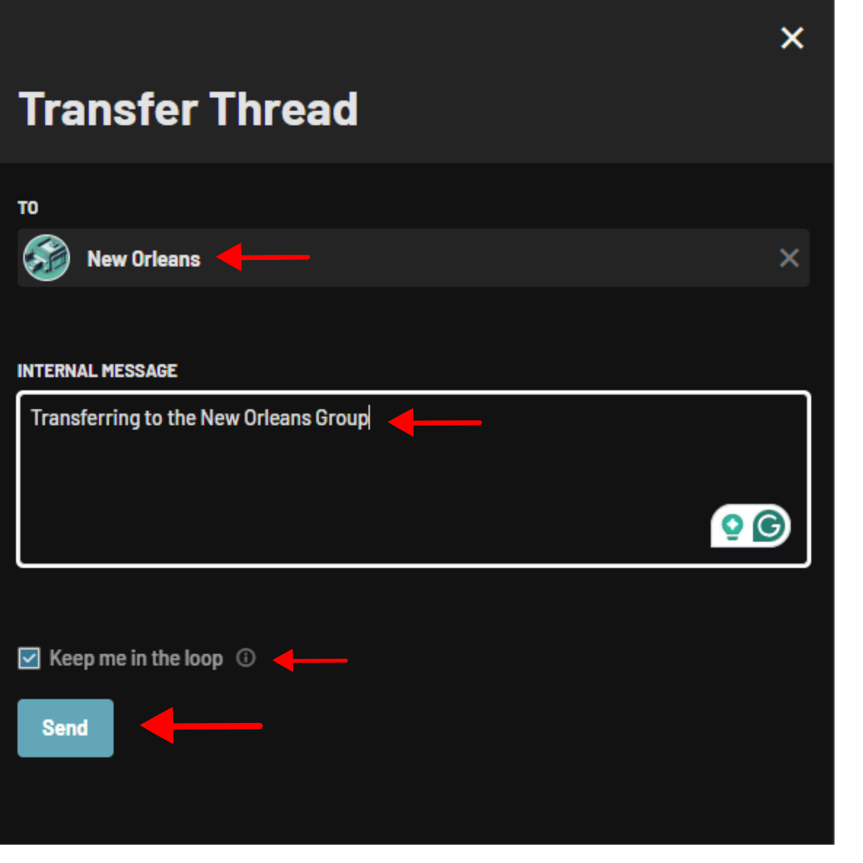 How to Transfer a Thread in Prokeep